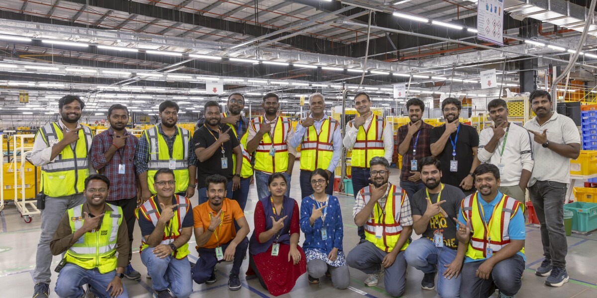 Behind the scenes at one of largest Amazon fulfilment center in ...