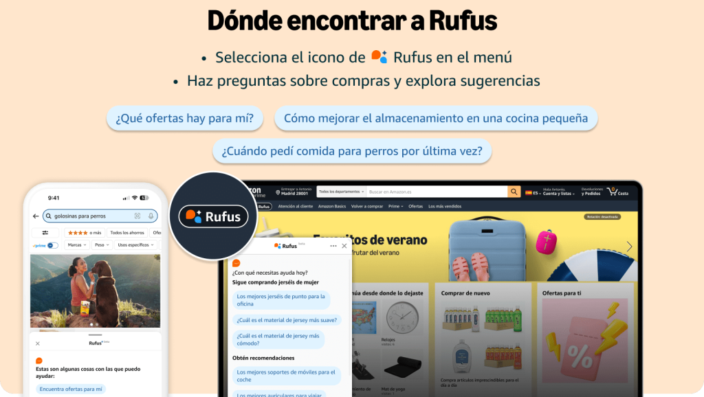 Amazon anuncia la llegada de Rufus a Amazon.es, su nuevo asistente de ...